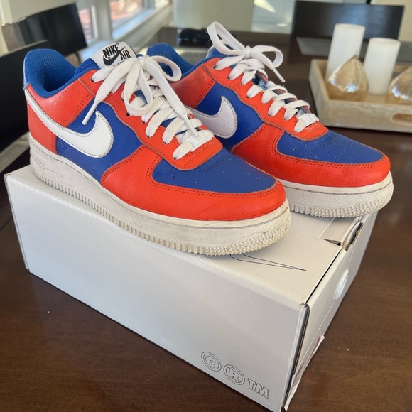 Nike | Shoes | Nike Red And Blue Athletic Shoes | Poshmark